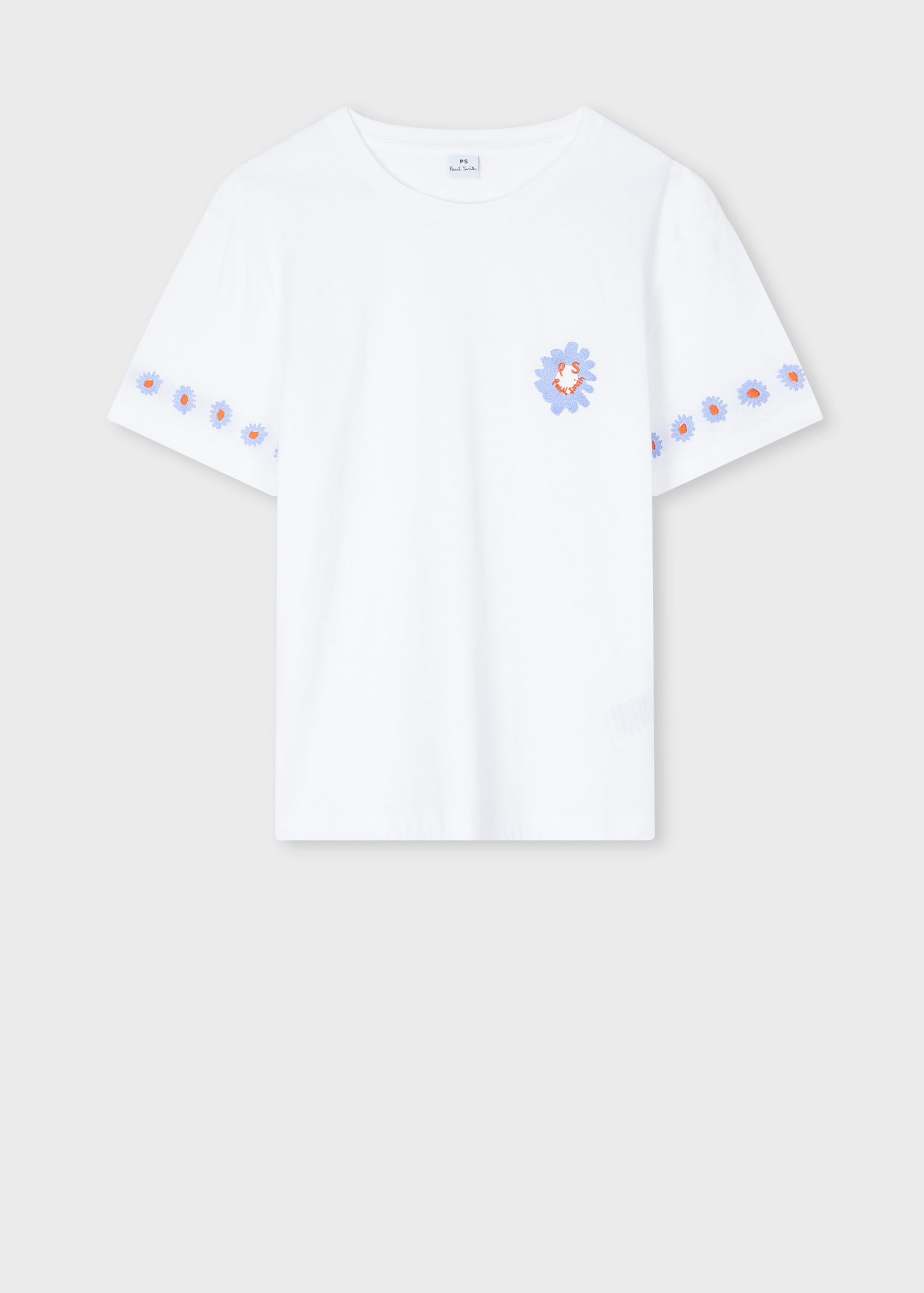 Women's White 'PS Daisy' Embroidery T-Shirt