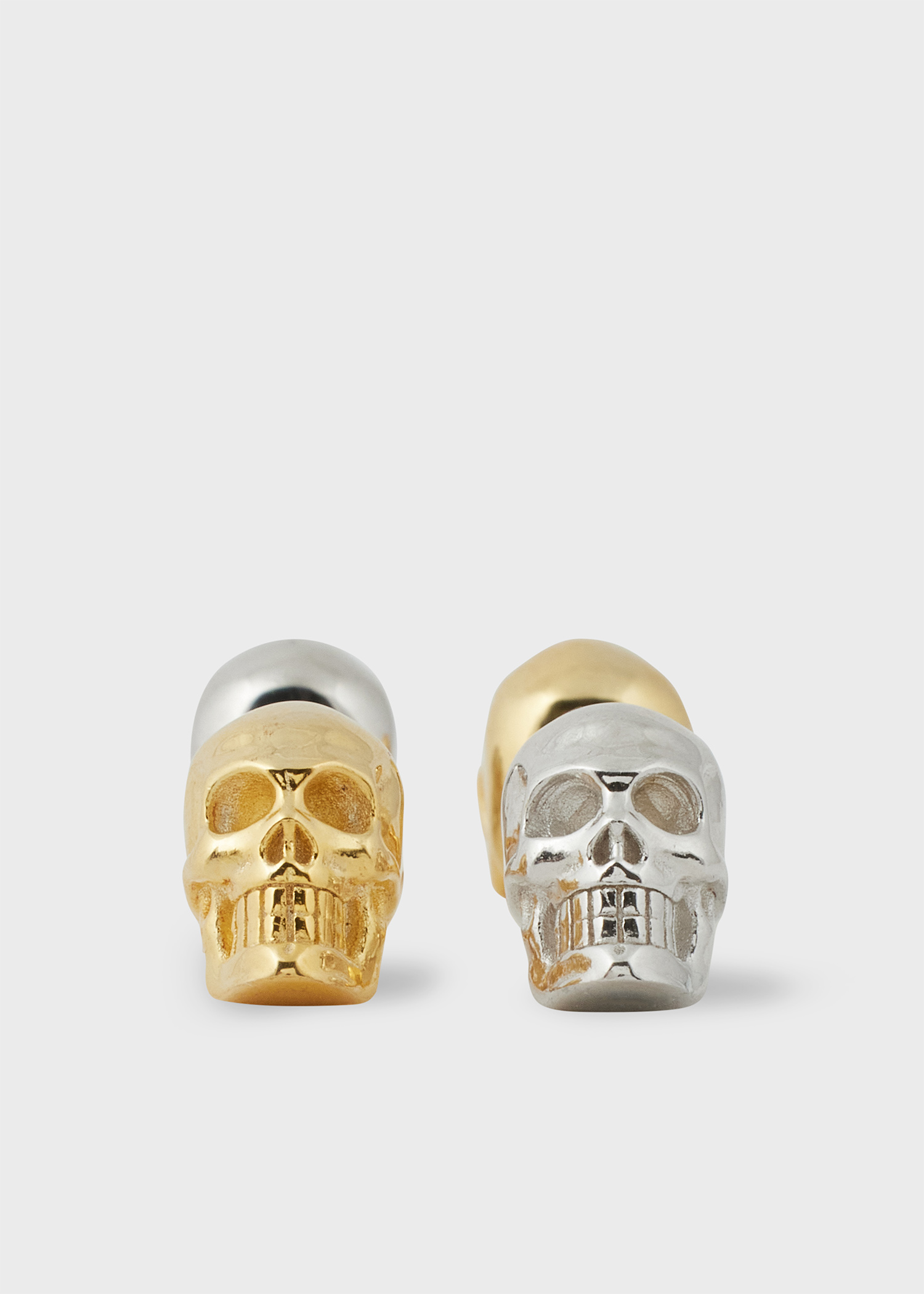 Mixed Metal Skull Cufflinks Paul Smith