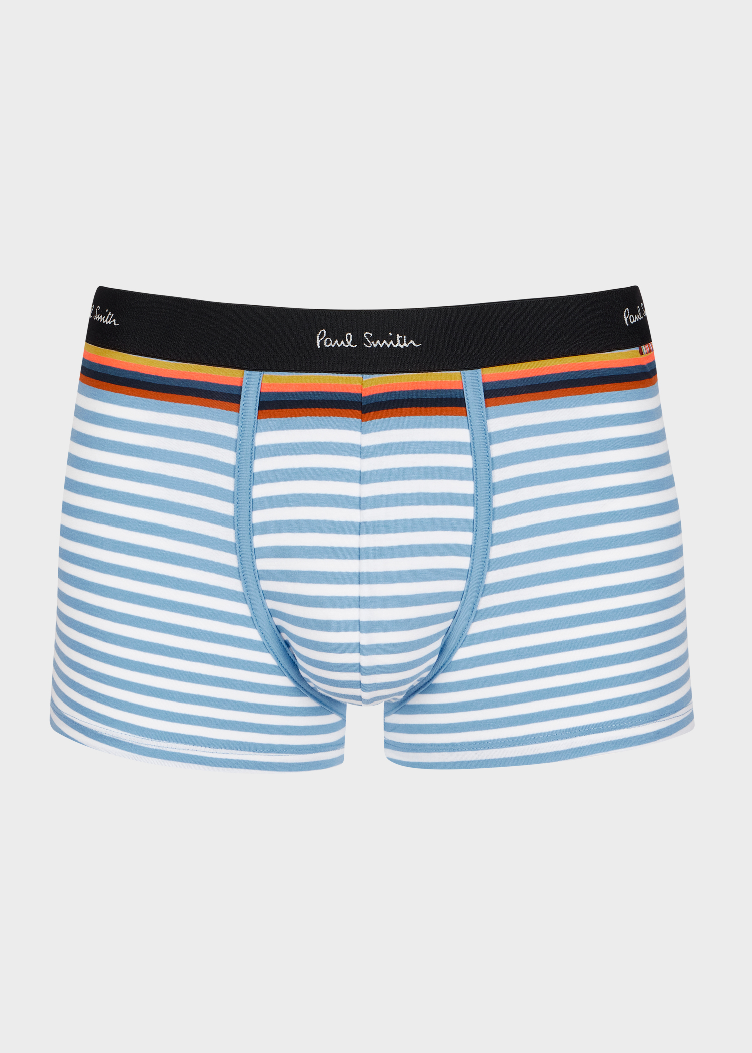 Light Blue And White Stripe Boxer Briefs