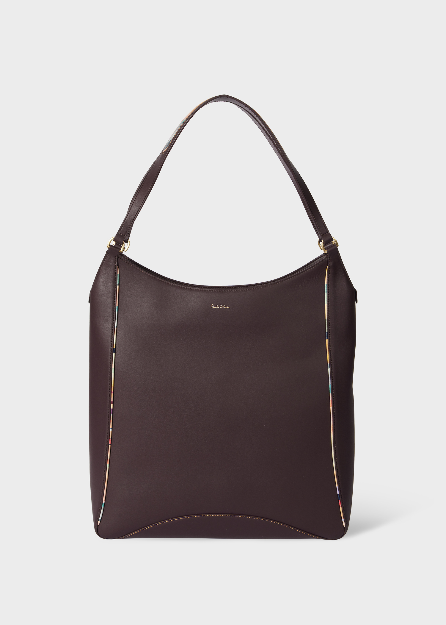 Women's Burgundy Inverted 'Dusky Swirl' Shopper Bag