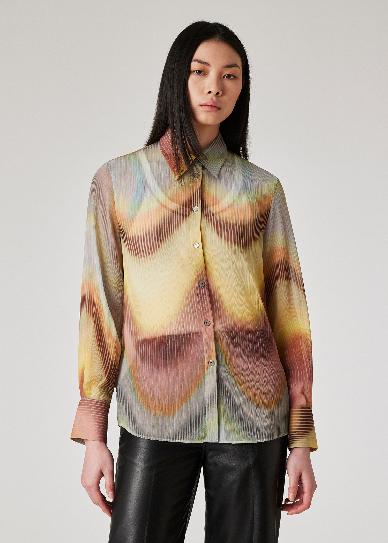 Women's 'Gradient Wave' Crinkle Georgette Blouse