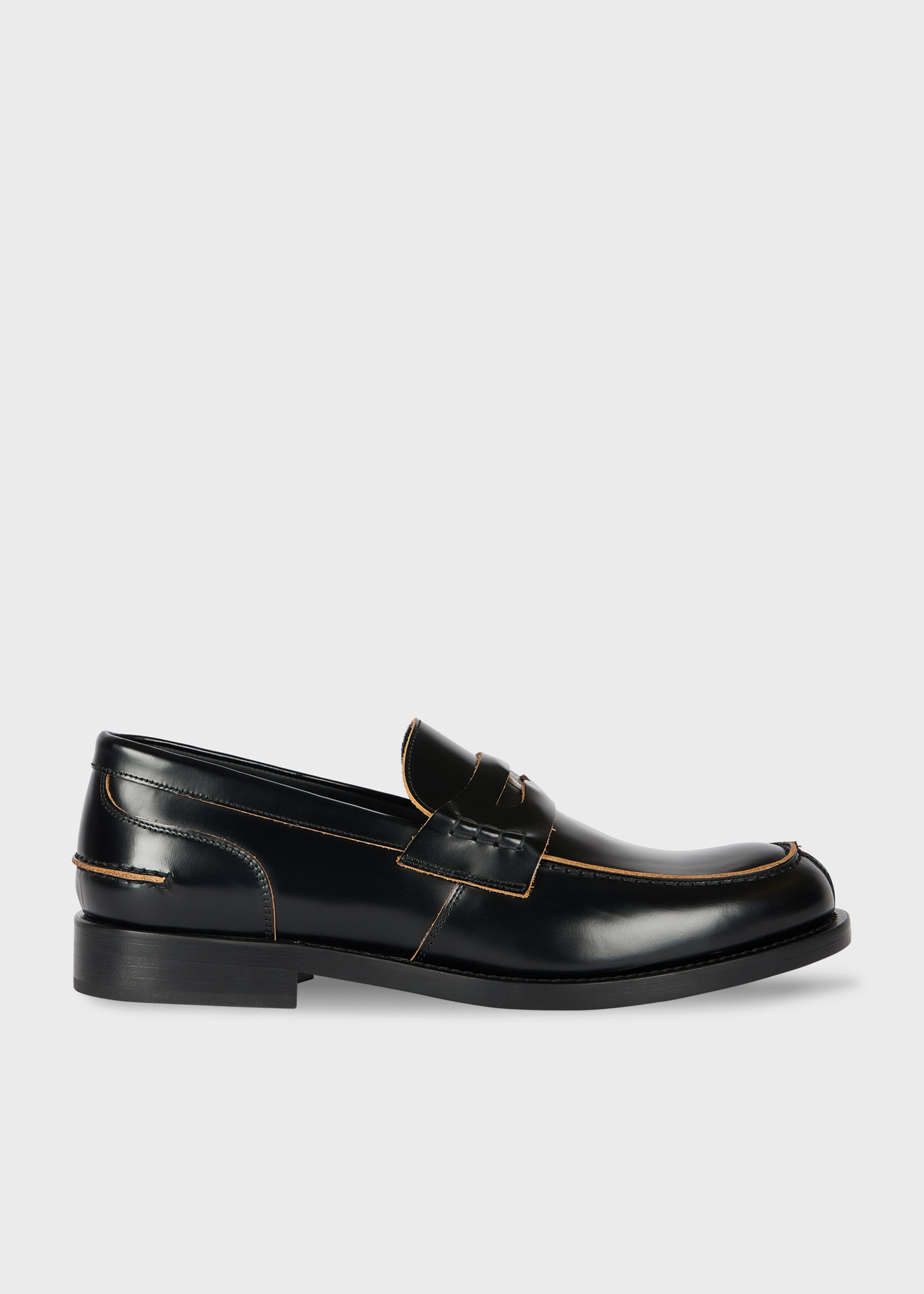 Men's Black High-Shine Leather 'Donovan' Loafers