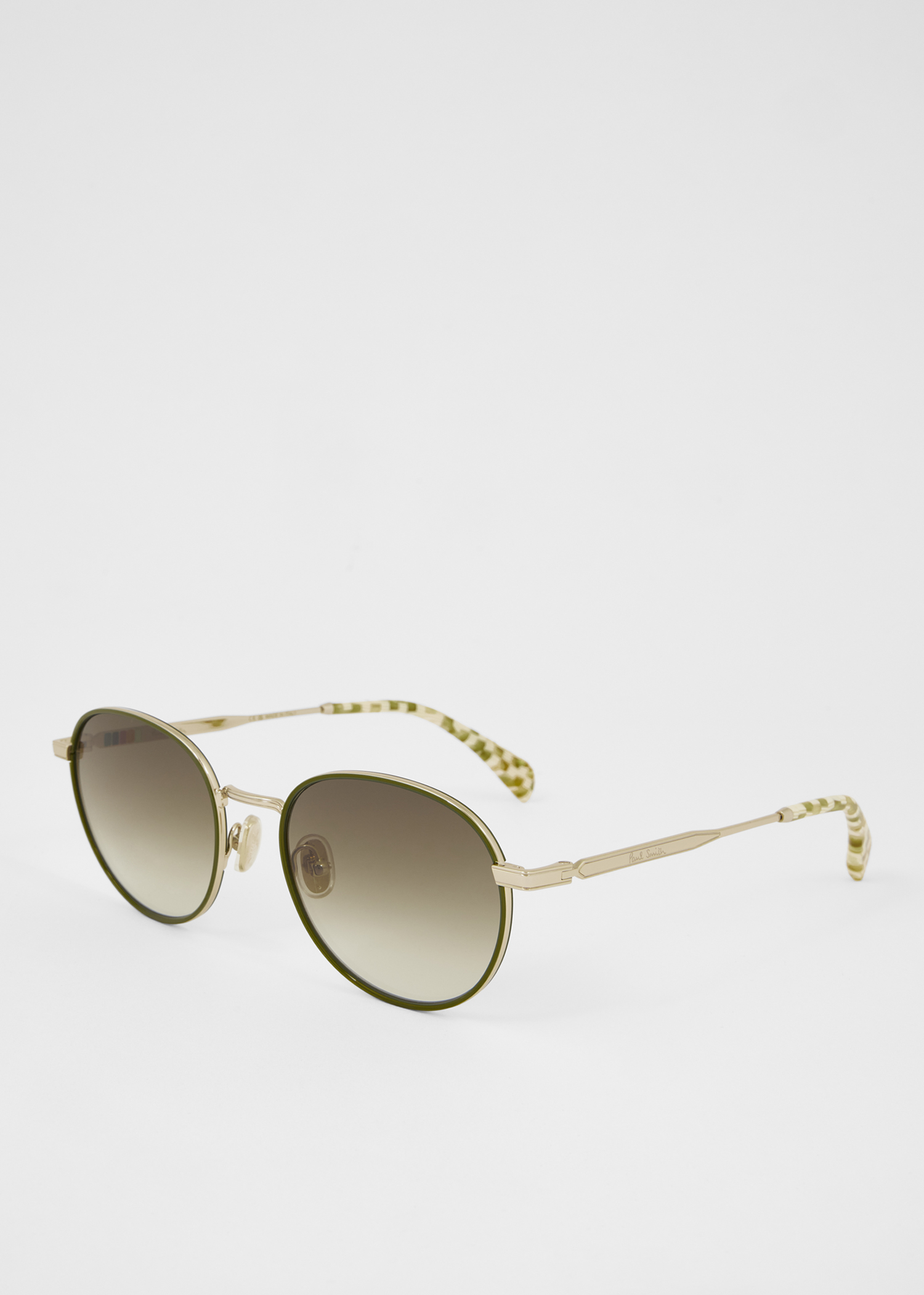 Paul Smith Gold and Green 'Mabley' Sunglasses | King's Cross