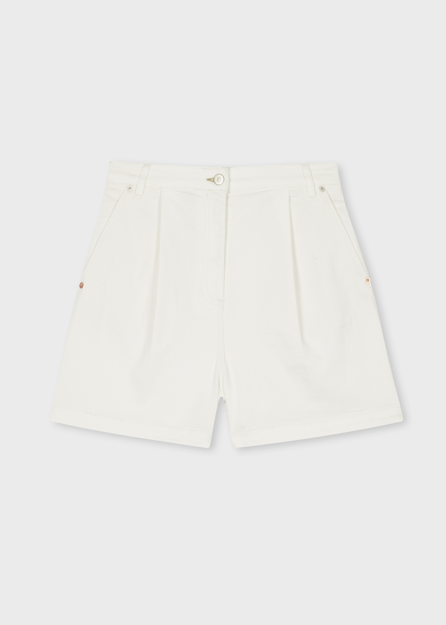 Women's Cream Denim 'Happy' Shorts