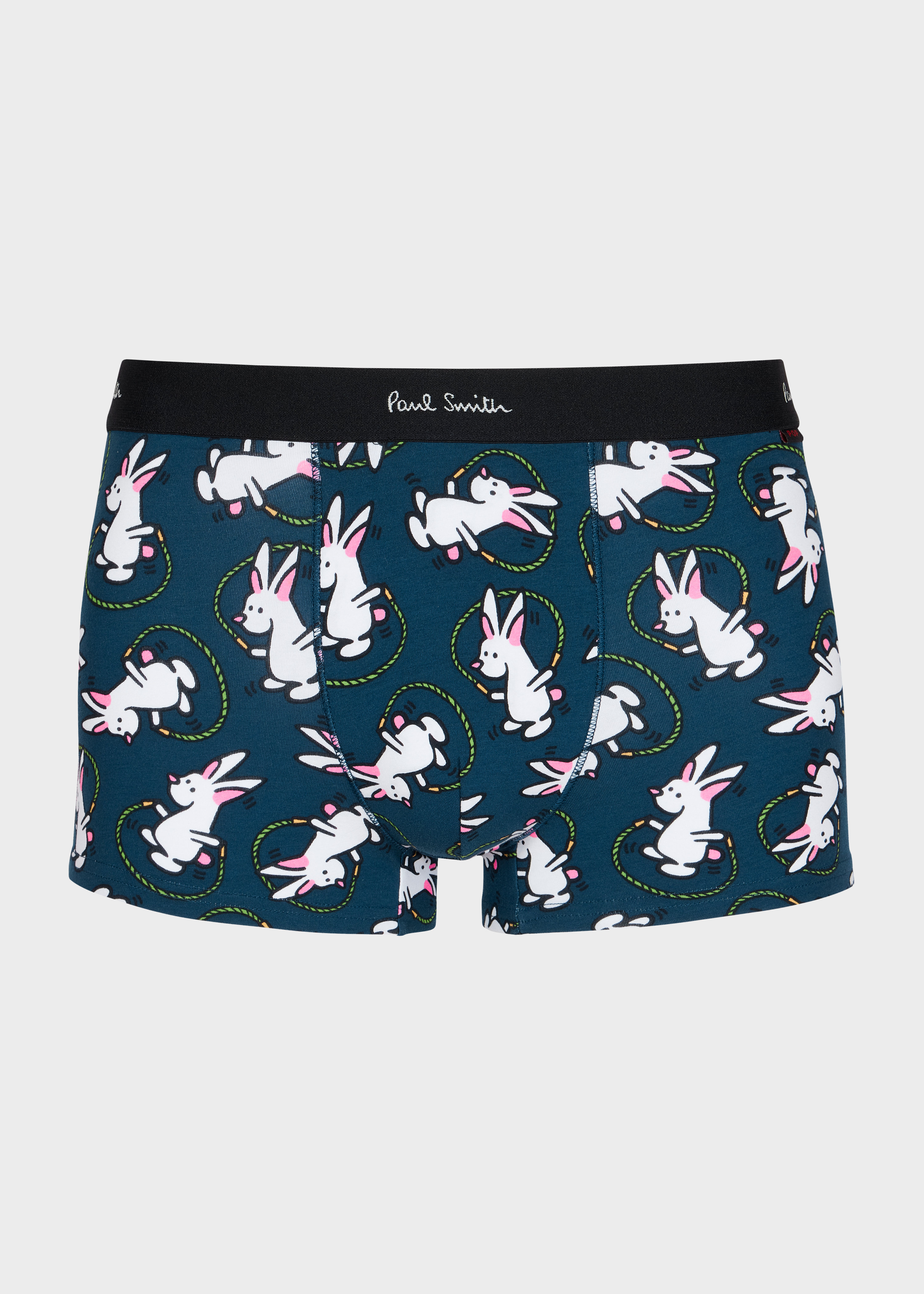 Men's Teal Blue 'Skipping Bunnies' Boxer Briefs