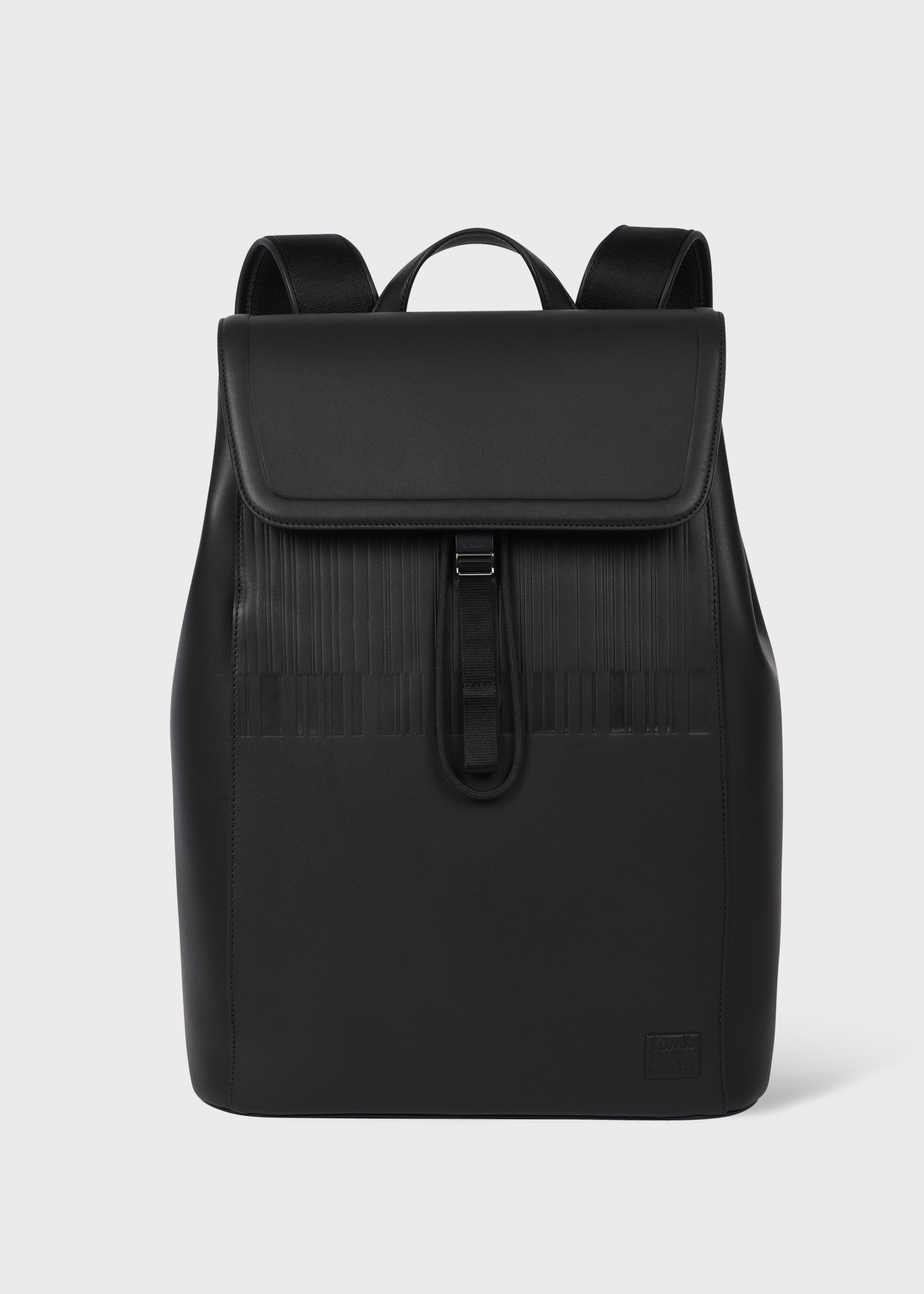 Dark Brown Leather 'Shadow Stripe' Backpack