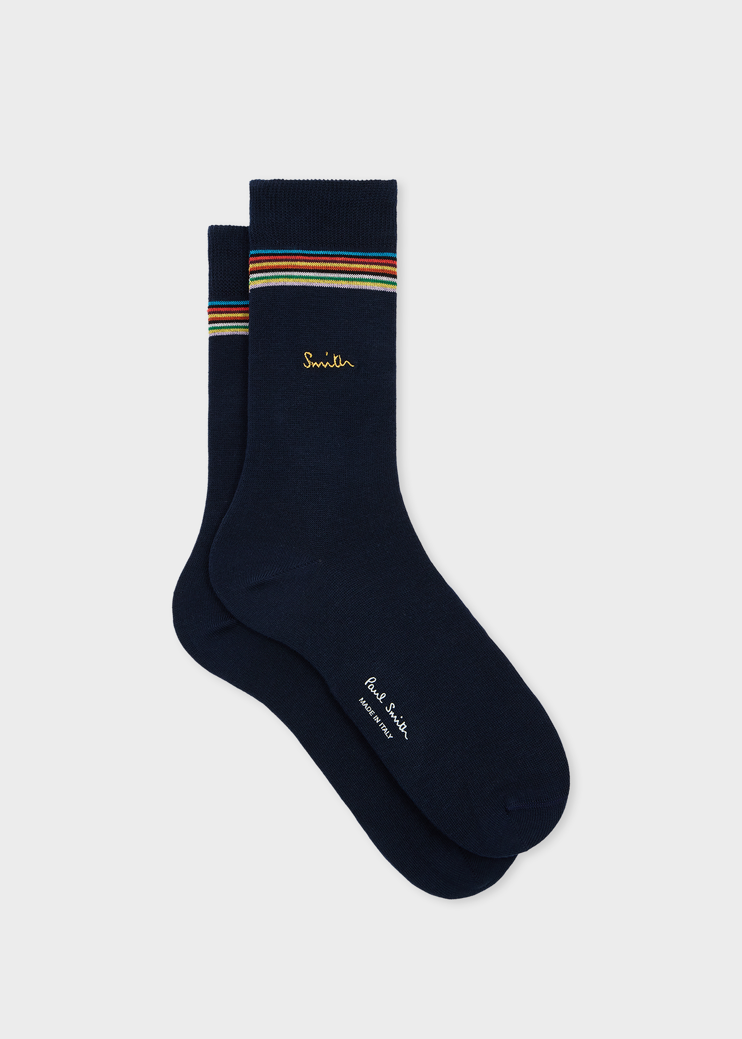 Women's Navy 'Signature Stripe' Tip Socks