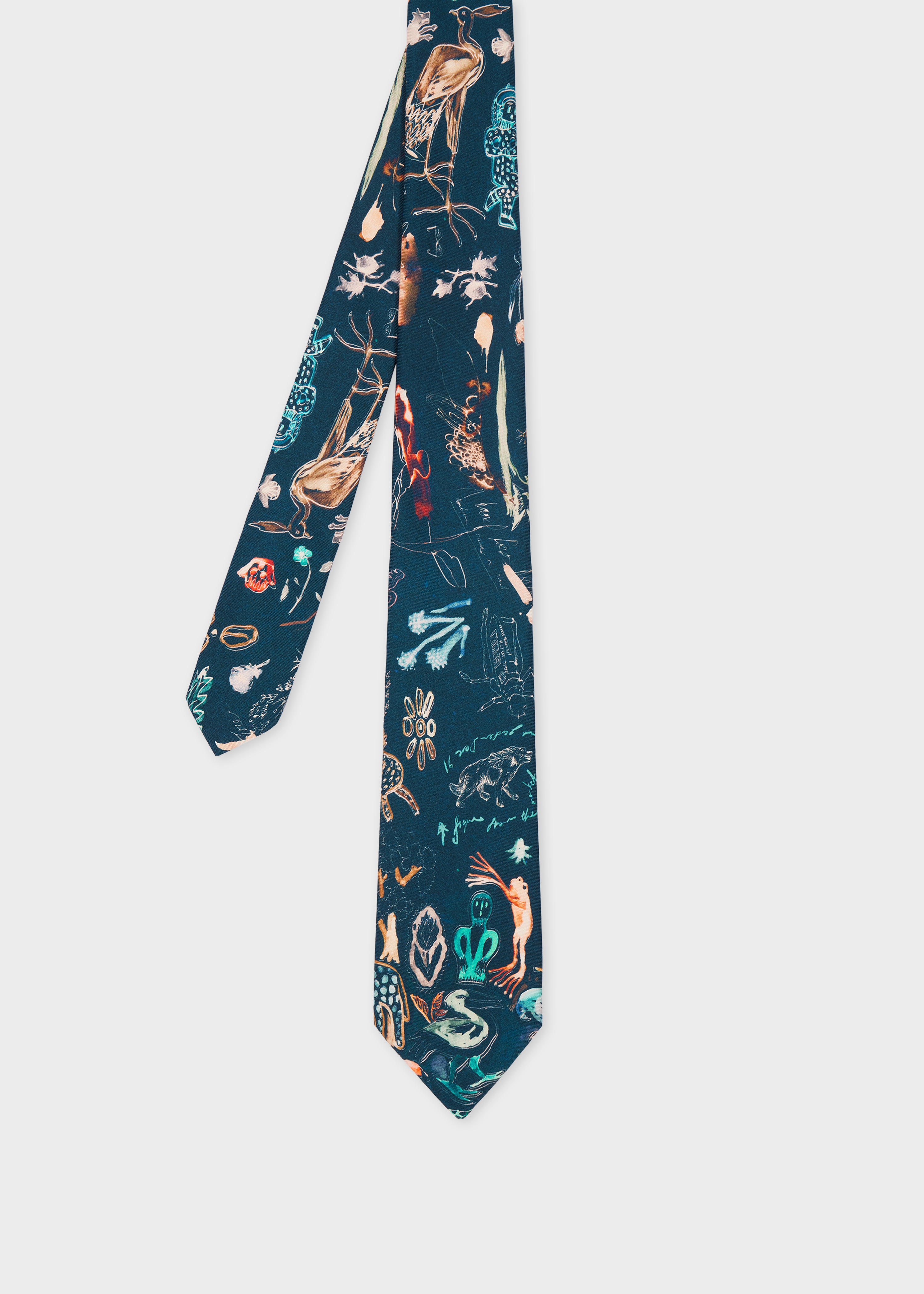 Paul Smith Navy 'Little Beasts' Print Silk Tie | King's Cross