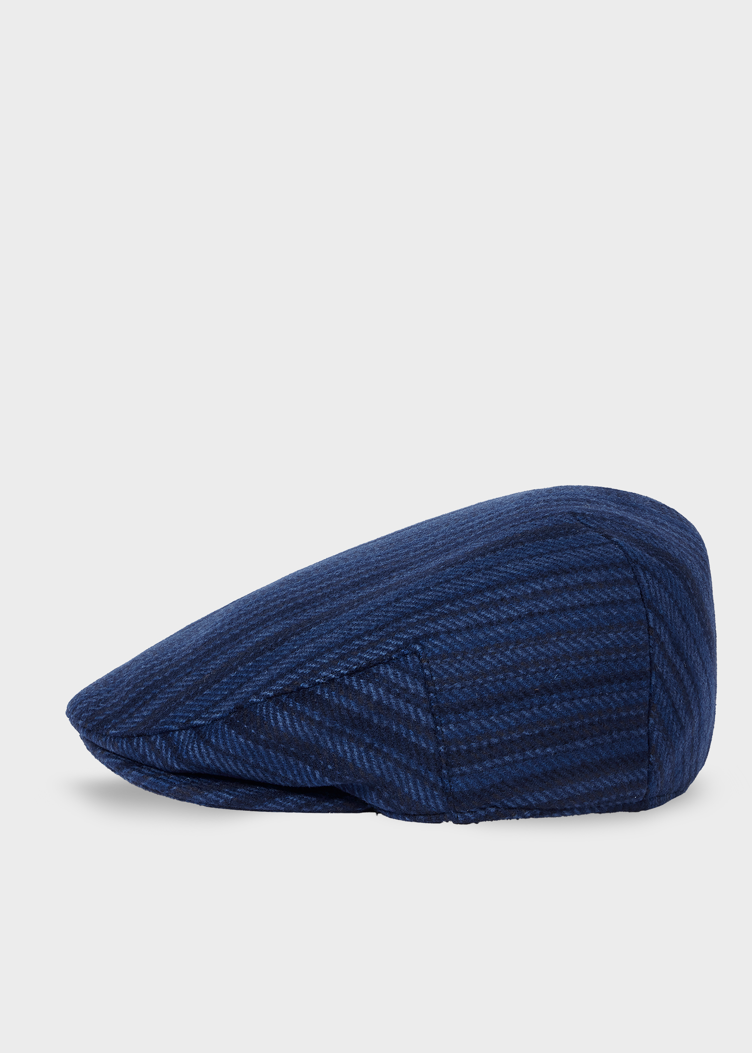 Men's Navy 'Signature Stripe' Flat Cap