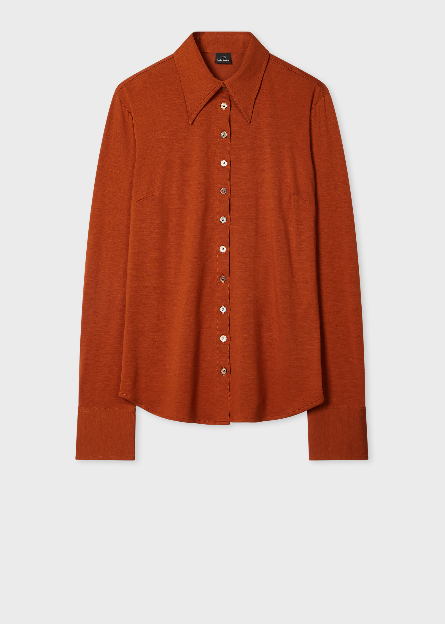 Women's Rust Orange Jersey Shirt